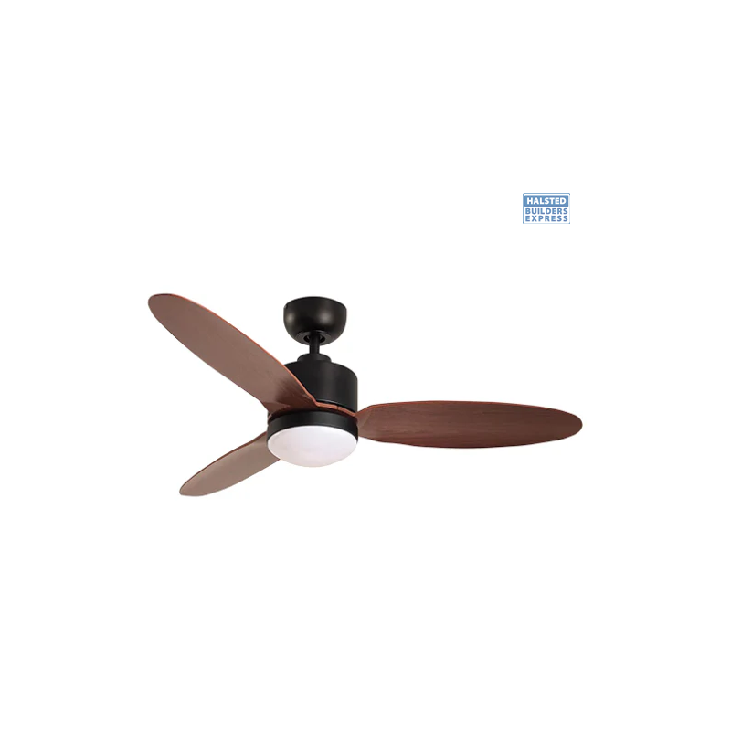 USD 104.75 - Enzo Ceiling Fan 3 Blades Matt Black and Dark Brown F100 ...