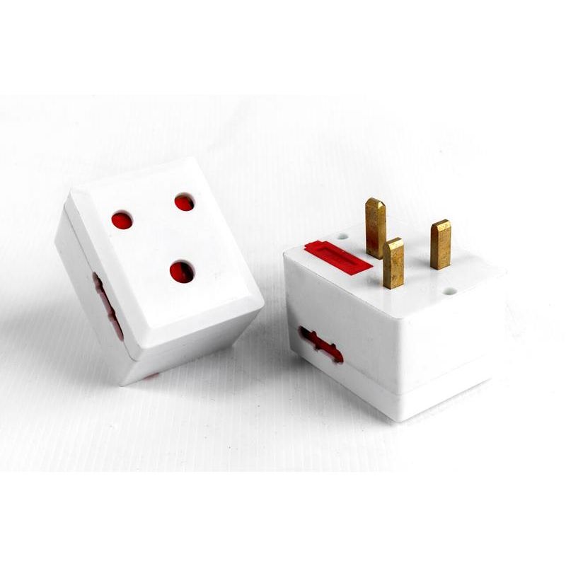 USD 2.43 - Adaptor Multiplug Square to Round 13A-15A | Building ...