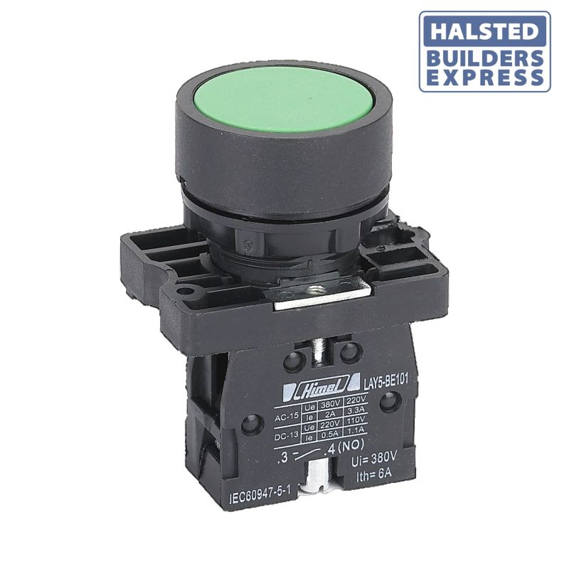 USD 0.81 - Himel Push Button Only Plastic NO Normally Open Black ...