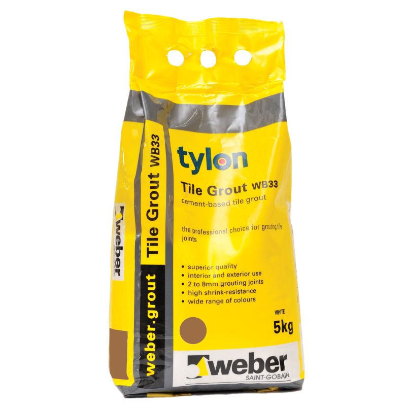 USD 5.18 - Tylon Tile Grout White 5kg | Building material from Halsteds Msasa Zimbabwe