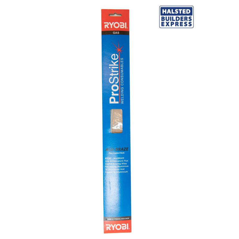 USD 3.99 - Ryobi Prostrike Brazing Rod Alu Flux Coated GAS 2mm x 5 rods ...