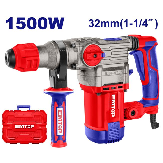 USD 78.79 - EMTOP Rotary Hammer 32mm 1500W SDSplus ERHRP1503 | Building ...