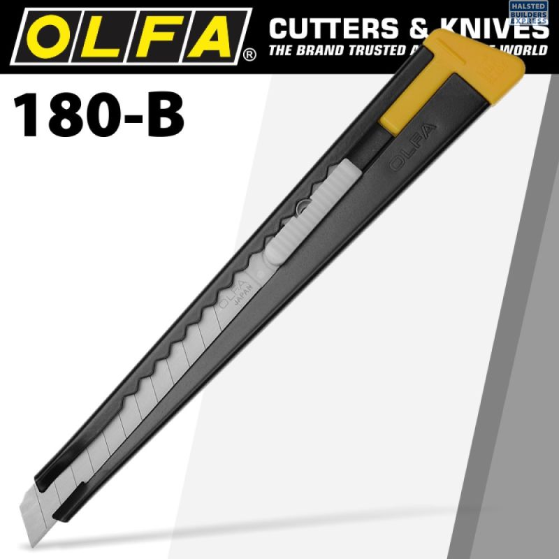 USD 1.00 - Olfa Snap Off Knife 9mm Model 180 Black Steel | Building material from Halsted Harare ...