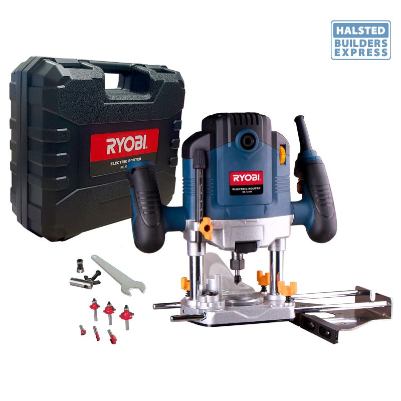 USD 128.34 - Ryobi Router With 6 Bits And Carry Case Depth 1200W RE ...