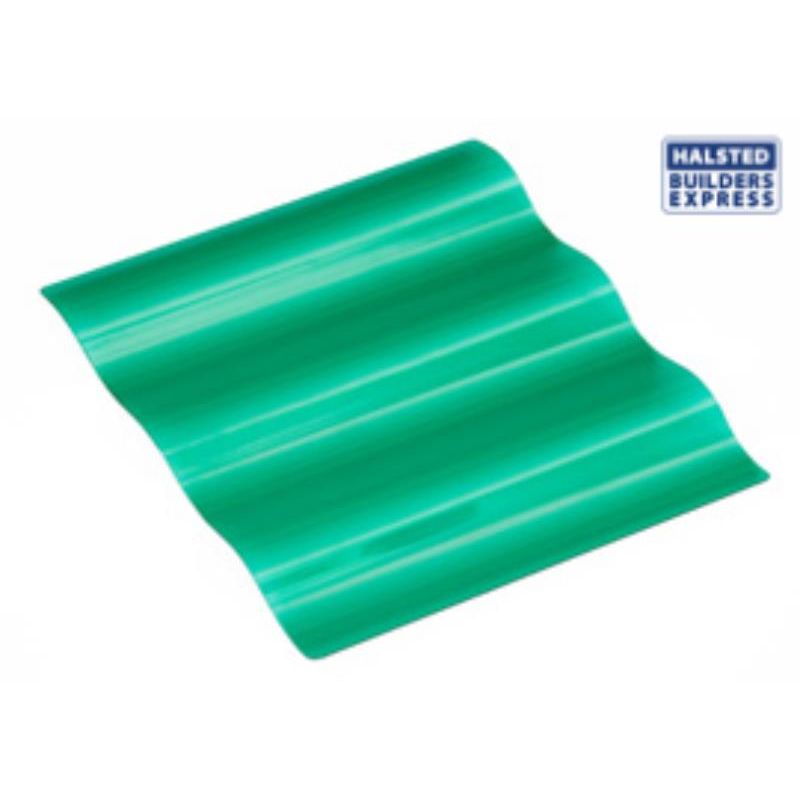 USD 31.28 - PolyCarbonate Roof Sheet Corrugated Green 1.8m