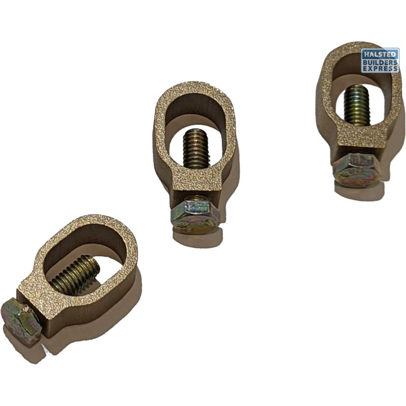 USD 4.29 - Earth Rod Clamp 70mm Brass | Building material from Halsteds ...