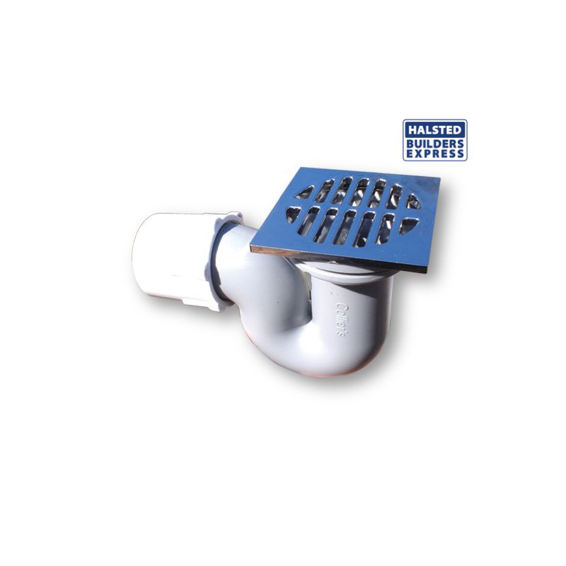 USD 3.91 - P Trap Shower PVC 50mm CP Square Grid W115 | Building ...