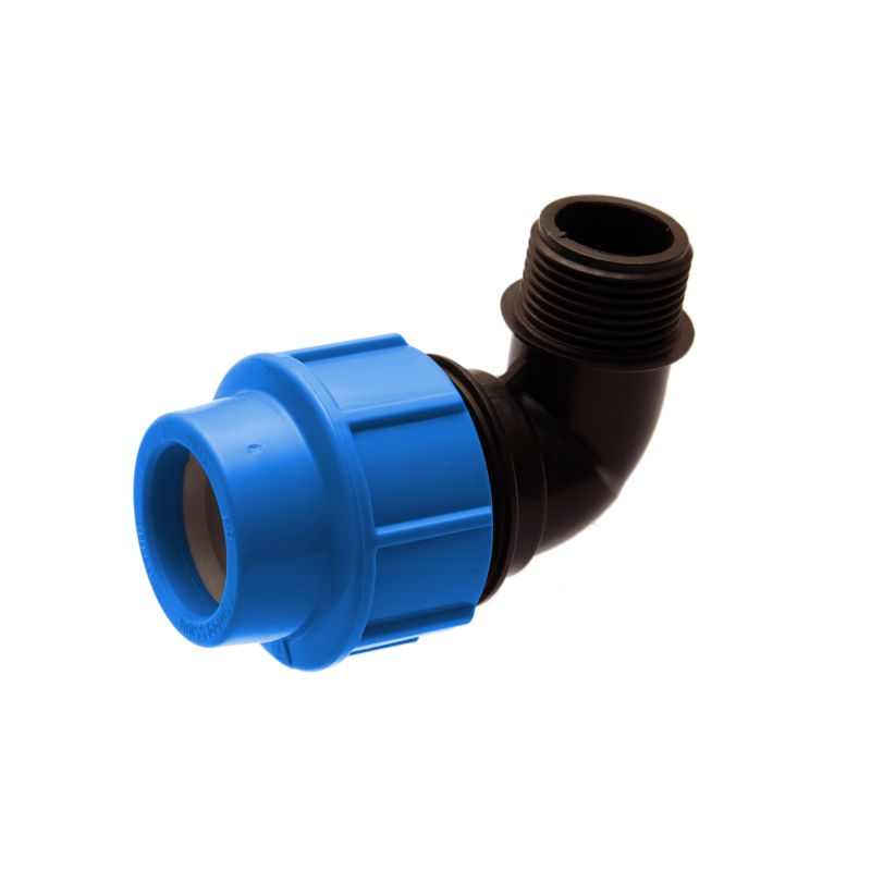 USD 0.16 - HDPE Elbow 20mm x 1/2 Male Threaded