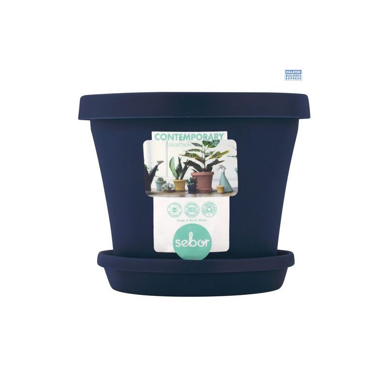 USD 11.91 - Sebor Super Pot and Saucer 25cm Classic Blue