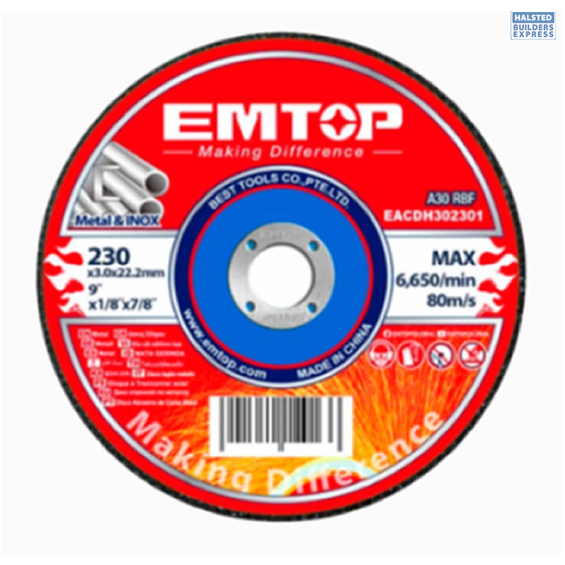 USD 1.92 - EMTOP Cutting Disc 230mm x 3.0mm Depressed EACD302301 ...