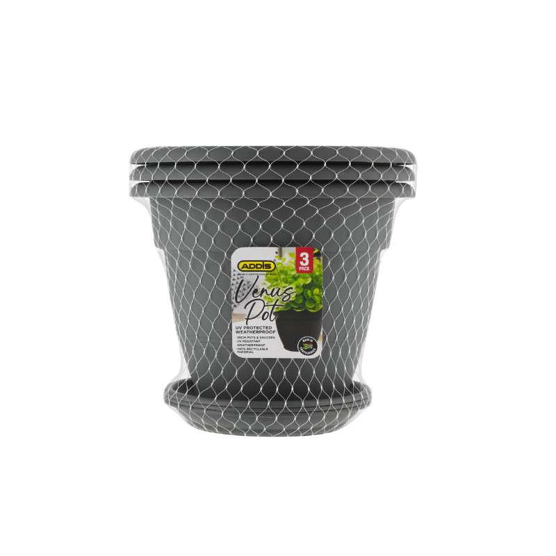 USD 13.29 - Addis 3 pot Dark Gray | Building material from Halsteds ...