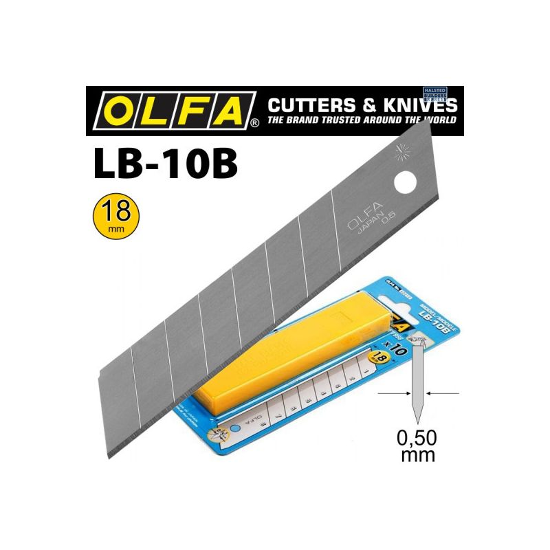 USD 5.99 - Olfa Blades 18mm LB-10B 10Pc | Building material from Halsteds Mutare Zimbabwe