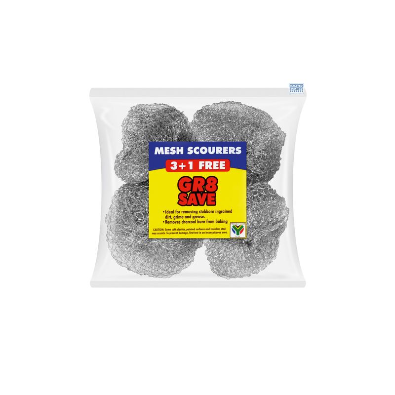 USD 3.61 - Gr8 Save Mesh Wire Scourers 6+2 pack